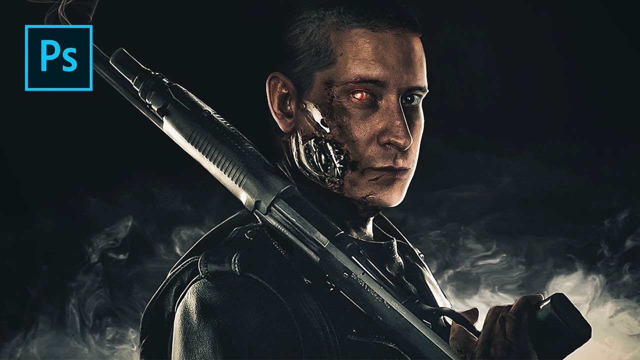 Terminator Face Photoshop