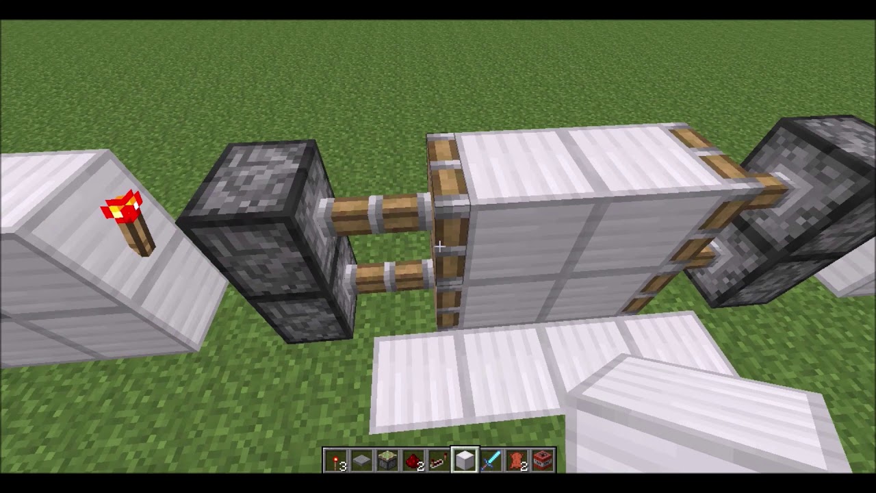 Como fazer uma porta automatica no minecraft - YouTube