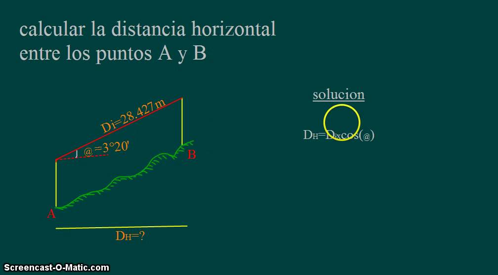 DISTANCIA HORIZONTAL CON CINTA correccion por pendiente - YouTube