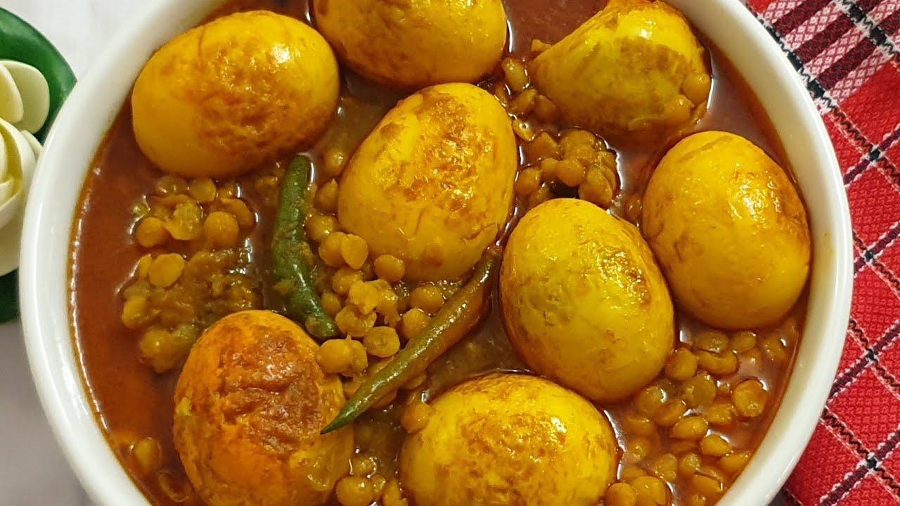 Egg with bengal gram curry recipe || বুটের ডাল দিয়ে ডিম রান্নার রেসিপি ...