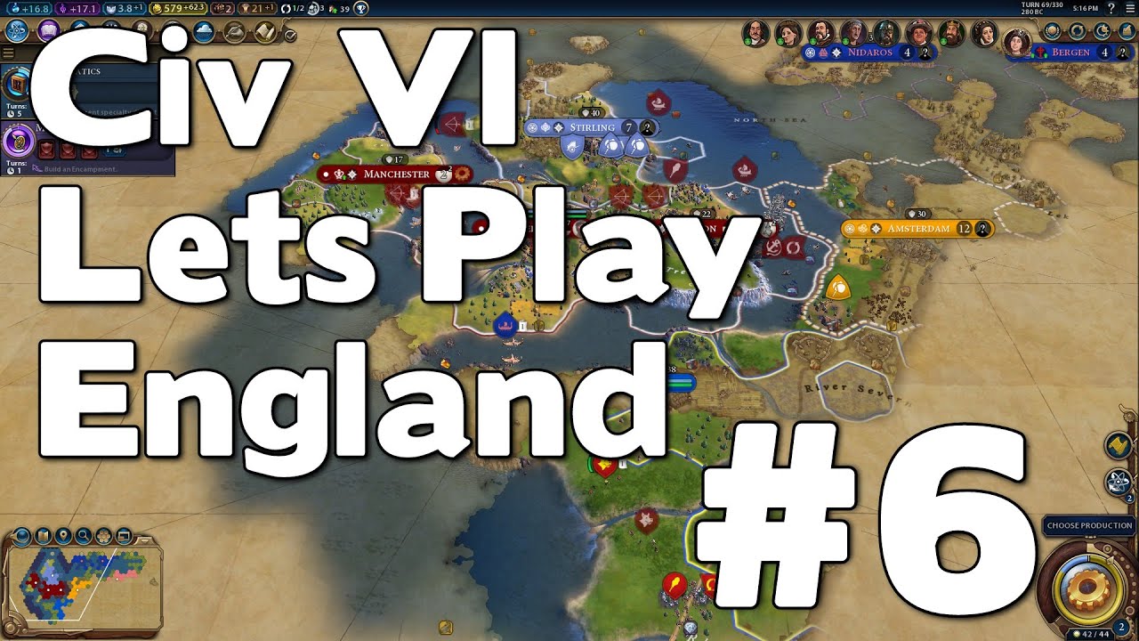 Let’s Play Civ 6 TSL England (Gathering Storm True Start Location ...