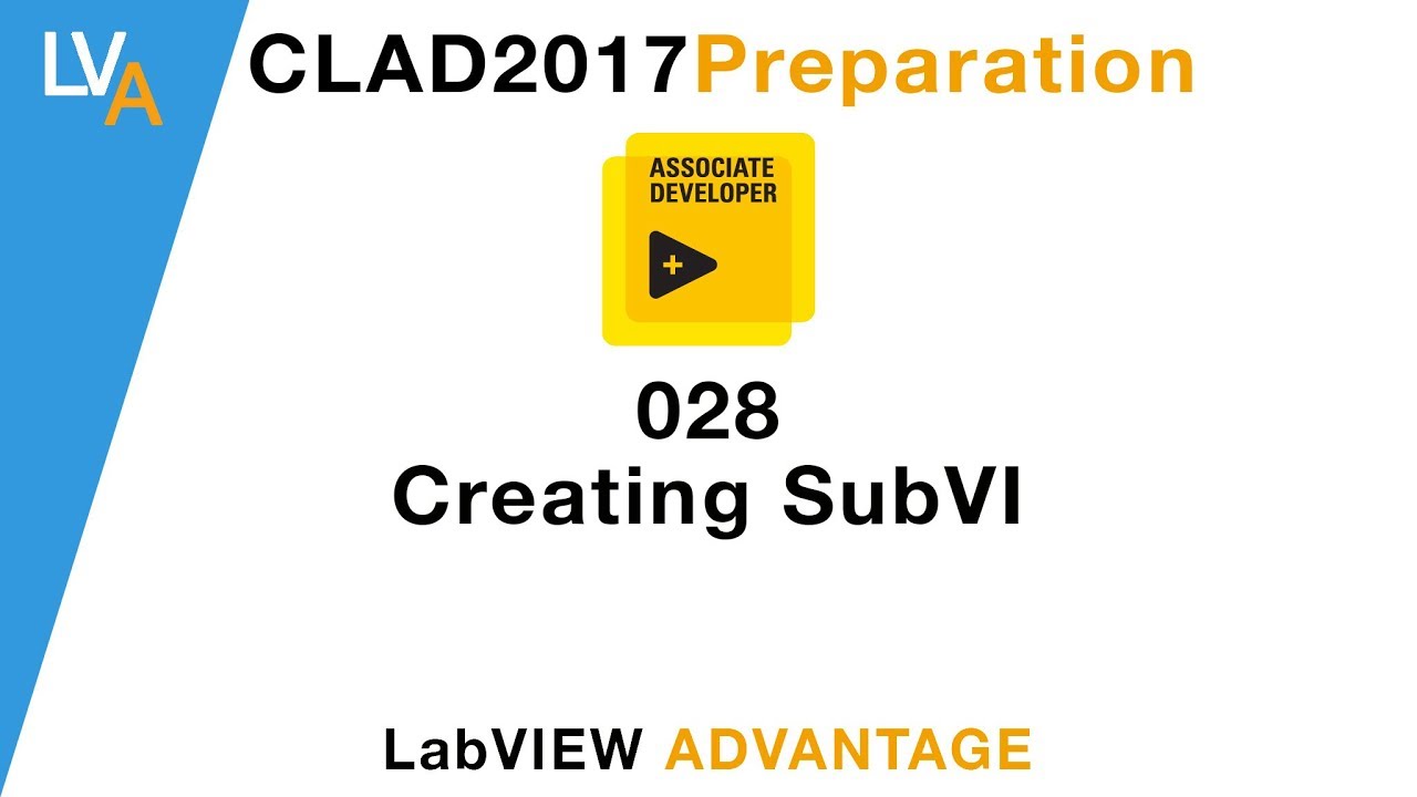 LabVIEW CLAD 028 Creating SubVI - YouTube