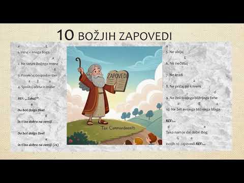 10 Božjih zapovedi v pesmi
