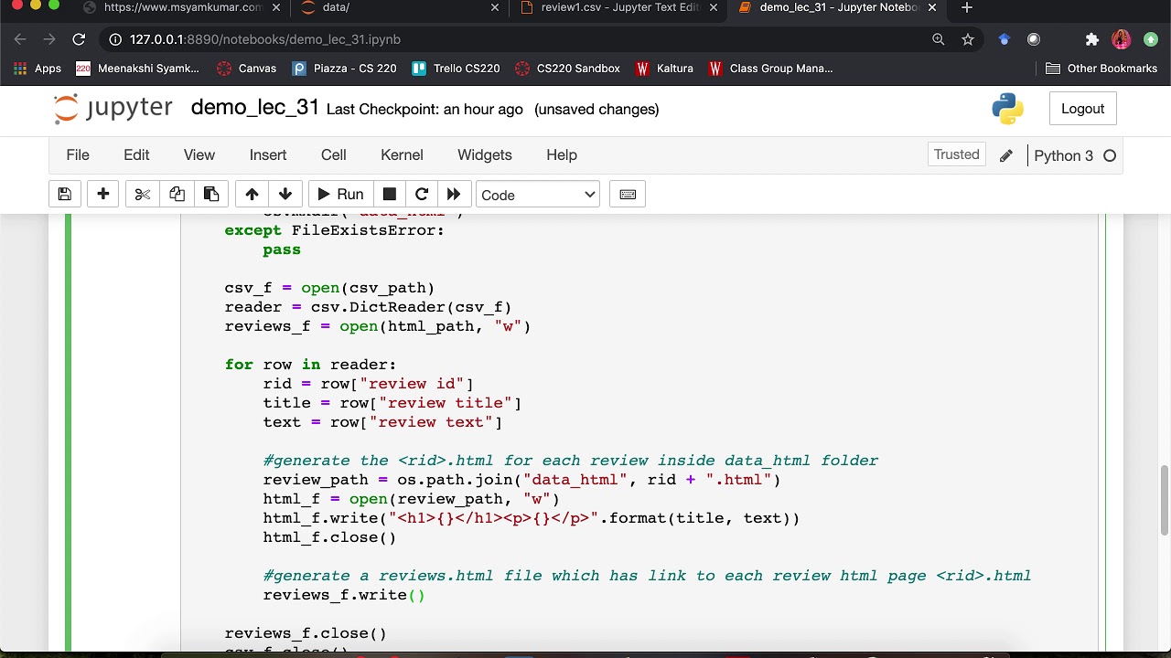 [CS 220 / CS319 Fall 2020] LEC 31 Video 3: HTML demo 2 - YouTube