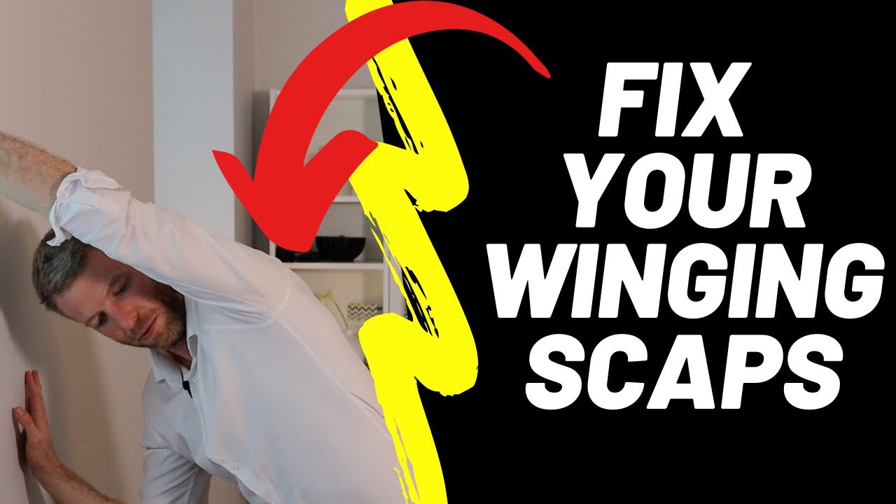 Winging Scapula Fix (Stretch + Strengthening) - YouTube