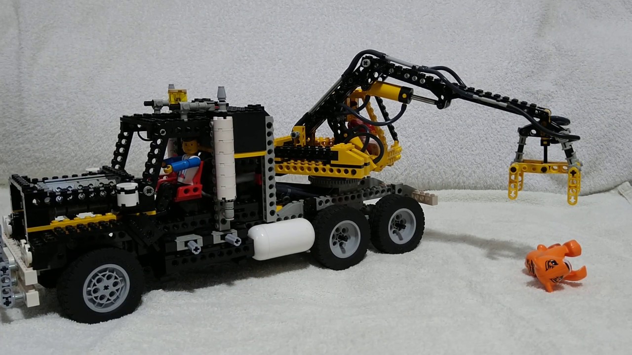 Lego technic "Air Tech Claw Rig" 8868 modded with 2 air tanks - YouTube