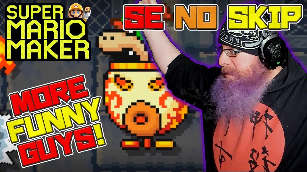MORE FUNNY GUYS! - Super Mario Maker - Super Expert No Skip with ...