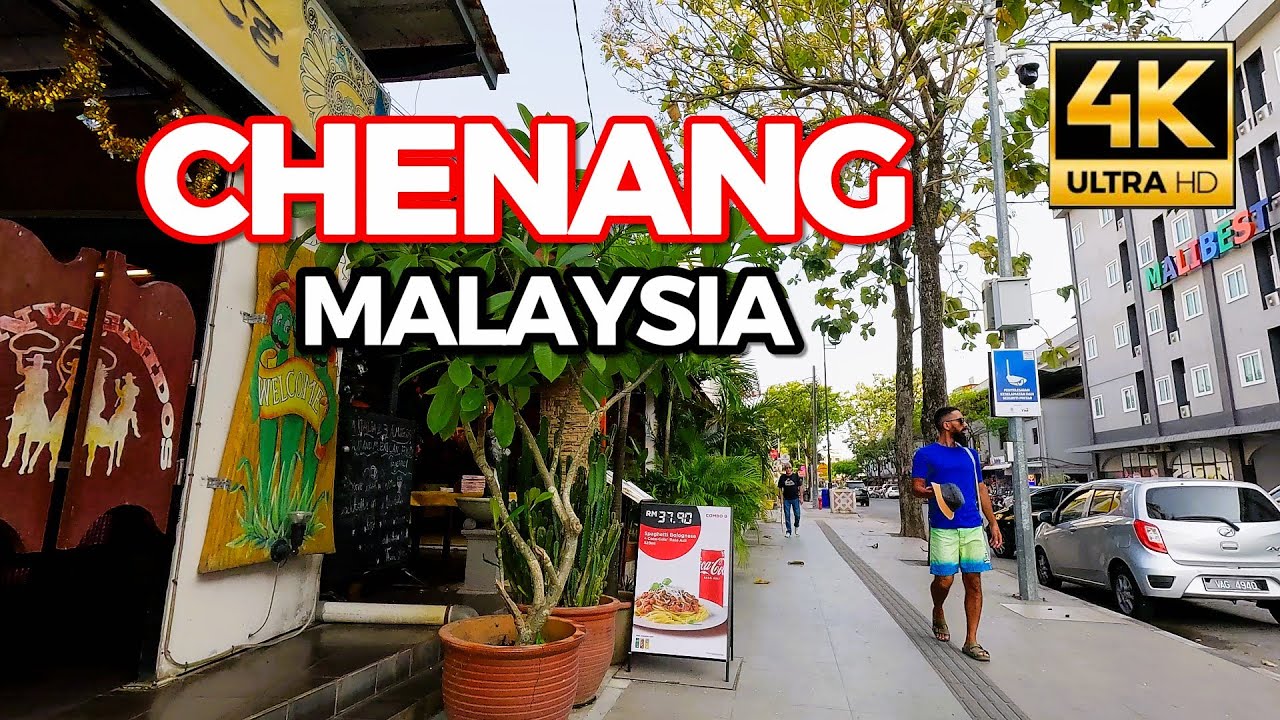 Pantai Cenang Langkawi Malaysia walking tour SE Asia travel 4K - YouTube