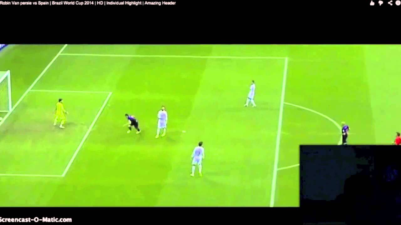 Robin Van Persie Header Goal Vs. Spain - YouTube