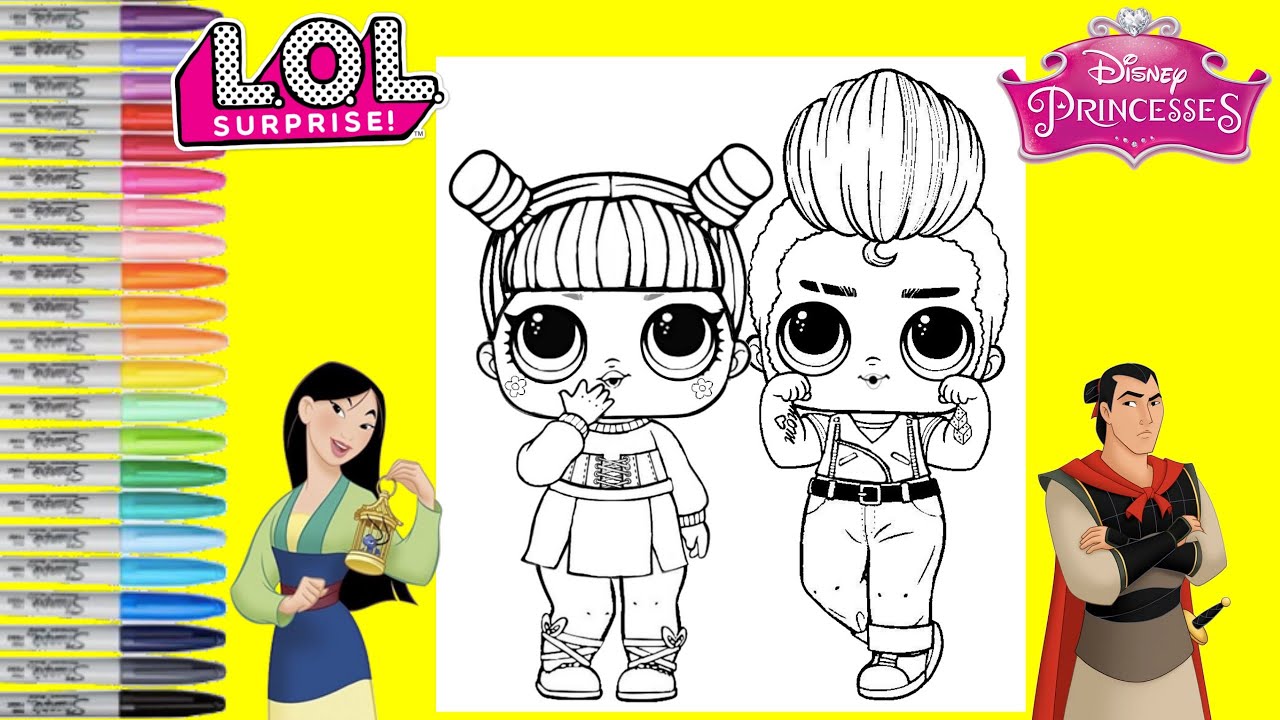 LOL Surprise Dolls Repainted as Disney Princess Mulan and Shang LOL ...