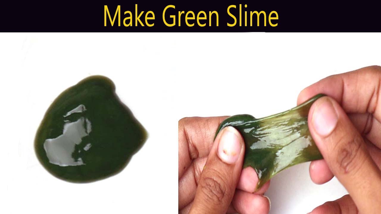 How To Make Green Slime - Color Mixing Video - YouTube