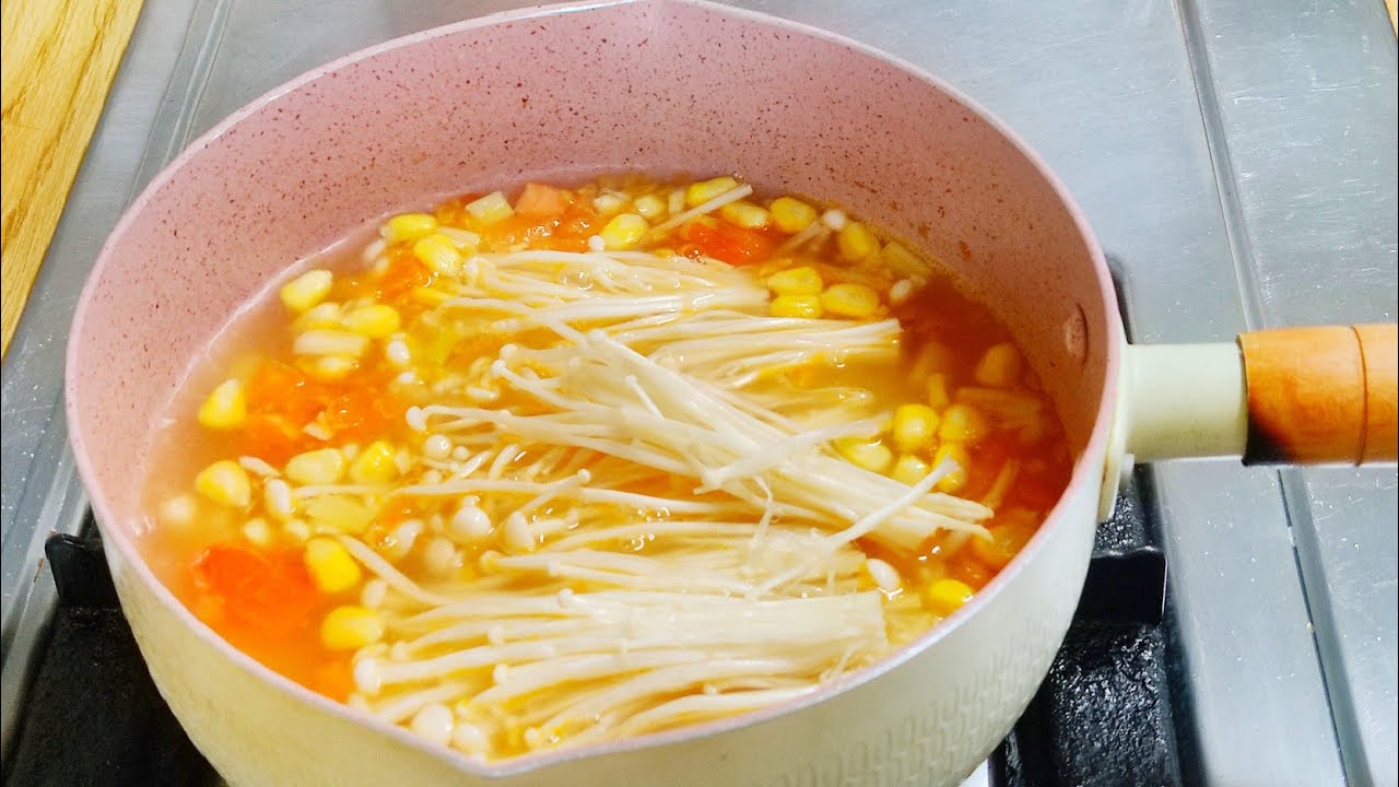 RESEP SUP JAMUR ENOKI YANG PALING MUDAH SEGER BANGET‼️ - YouTube