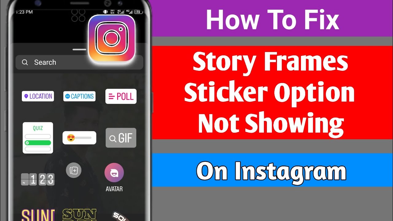 How to Fix Instagram Story Frames Sticker Option Not Showing | Get ...