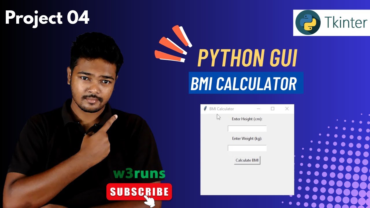 Build a BMI Calculator with Python Tkinter | GUI Project Tutorial - YouTube