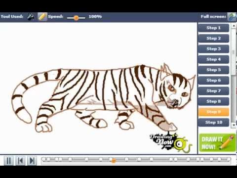 How to draw Tigerstar from Warrior Cats - YouTube