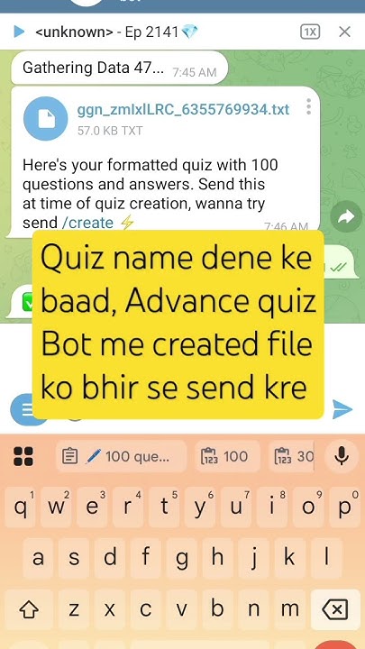 Quiz (Telegram Quiz Bot) ke Advance quiz Bot ke Quiz me change kre #telegram #telegram - YouTube