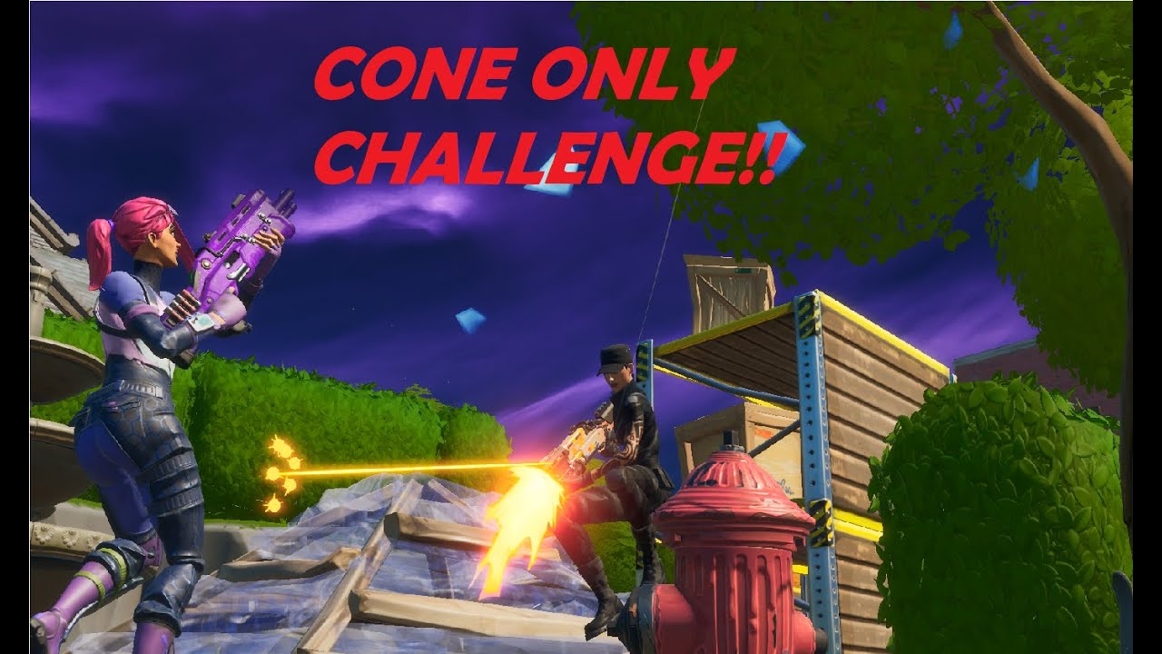 FORTNITE ONLY CONE CHALLENGE EPIC WIN *MUST WATCH* - YouTube