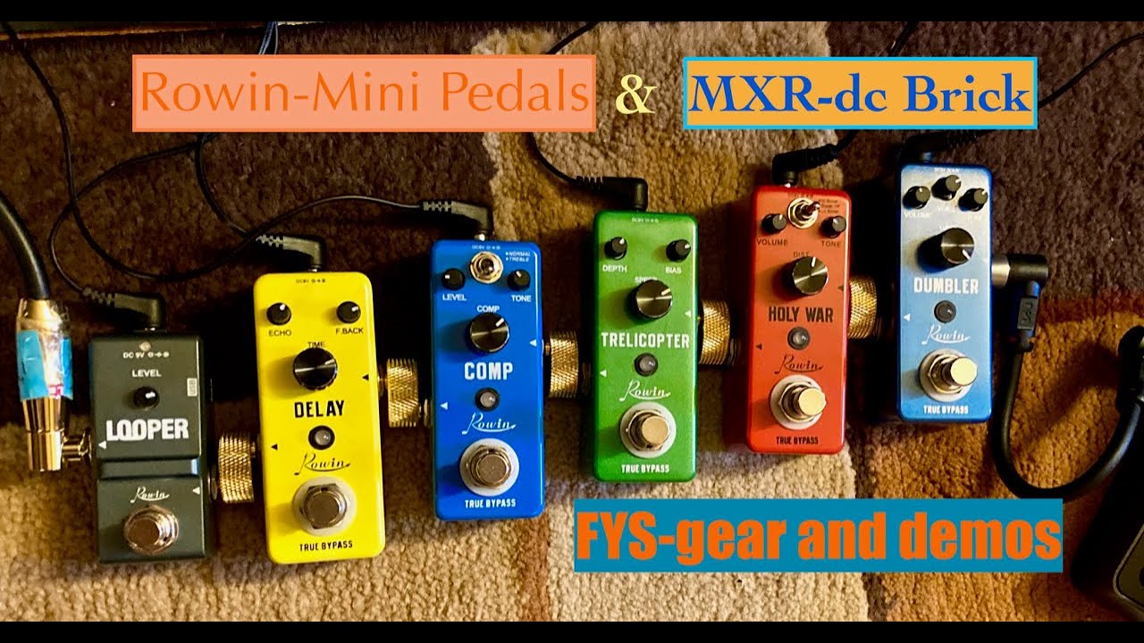 Rowin Mini Pedals, MXR "dc Brick" - YouTube