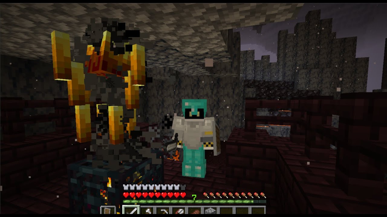 Minecraft: Raiding A Nether Fortress For Blaze Rods - YouTube