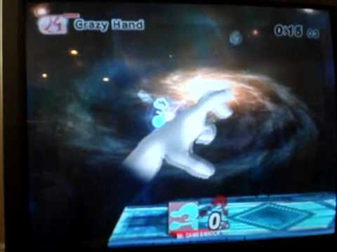 Super smash bros brawl Boss battles mini walkthough part 2: Crazy hand ...