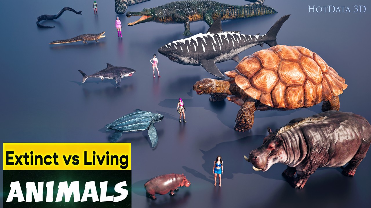Extinct vs Living Animals 3D Comparison: Who's Bigger? - YouTube