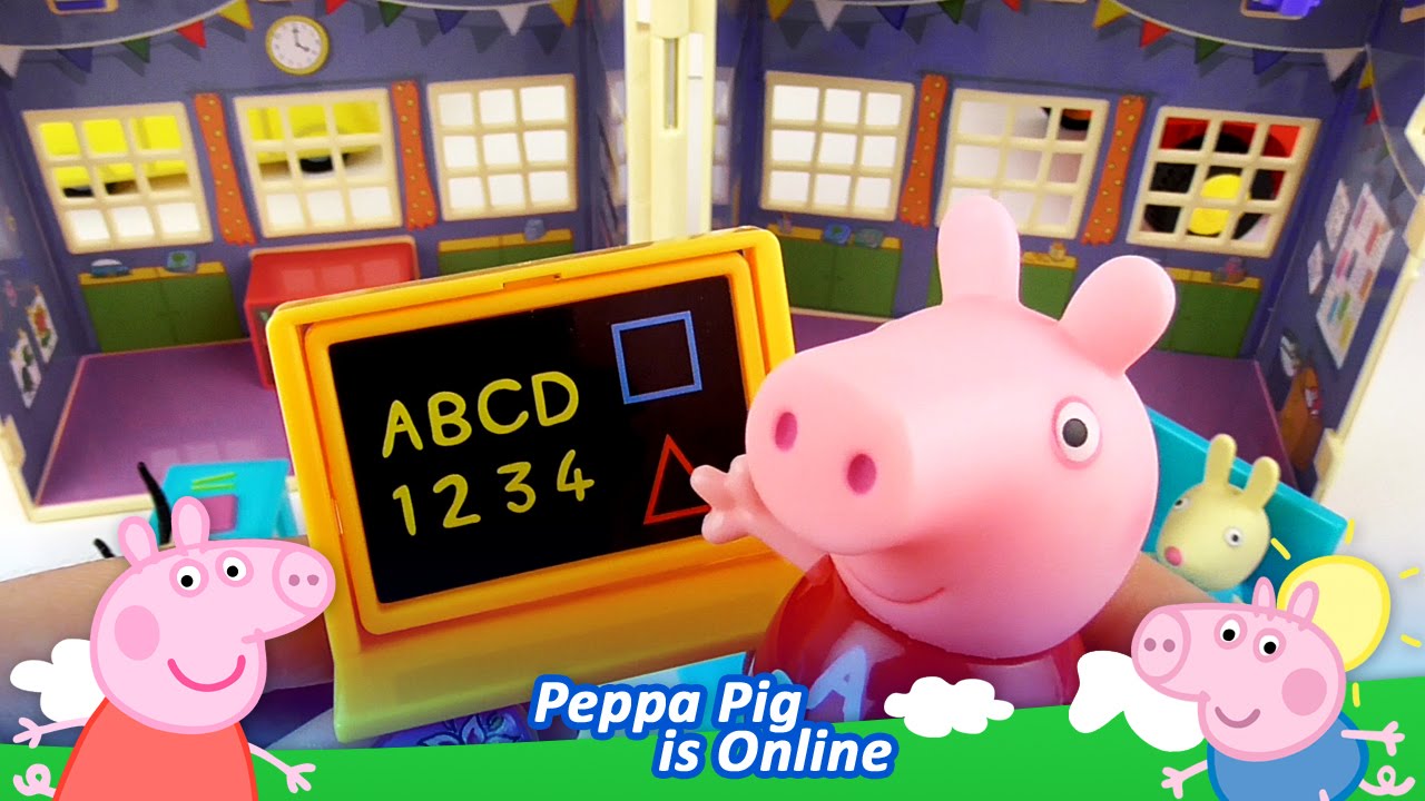 Peppa Pig Toys ️ Peppa with Classmates at School ️ Peppa Pig is Online ...