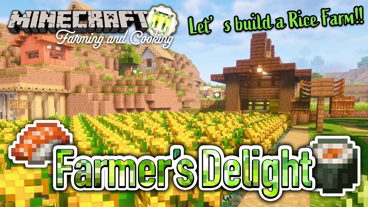 Minecraft Farmer's Delight | Rice Farm | no commentary | 1.20 - YouTube