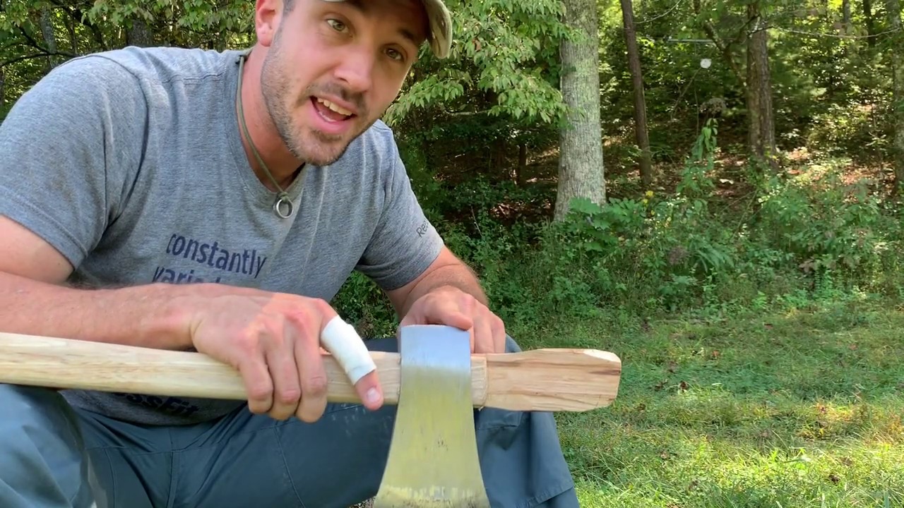One Tool Option? Replacing An Axe Handle With Nothing But The Axe Head ...
