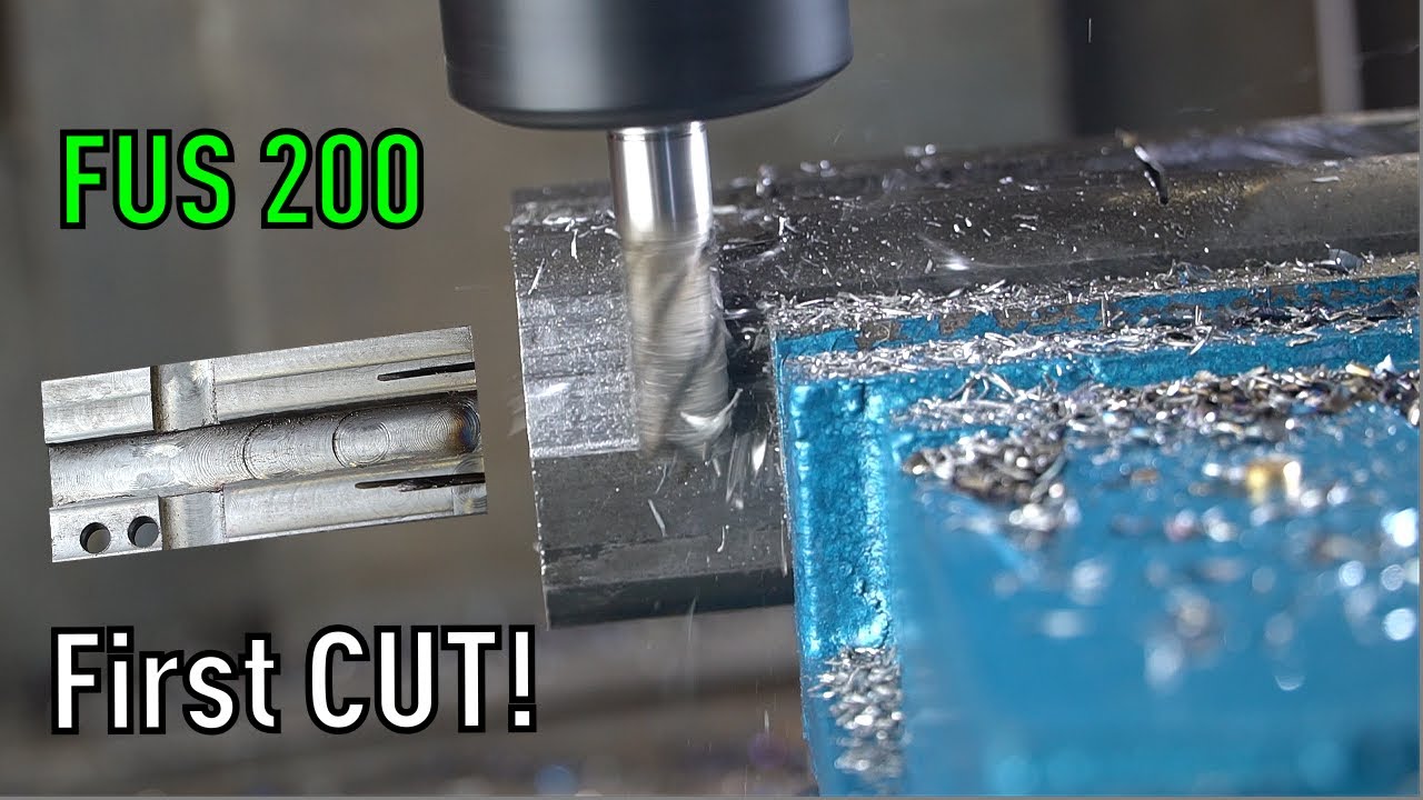 First CUTS on FUS 200 Milling Machine - YouTube