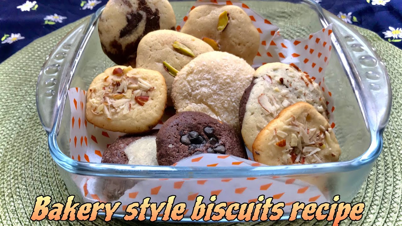 Bakery Biscuits Recipe |homemade biscuits| Assorted cookies without ...