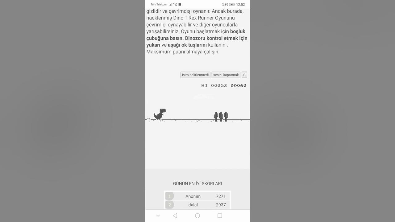 Google Dino trex run - YouTube