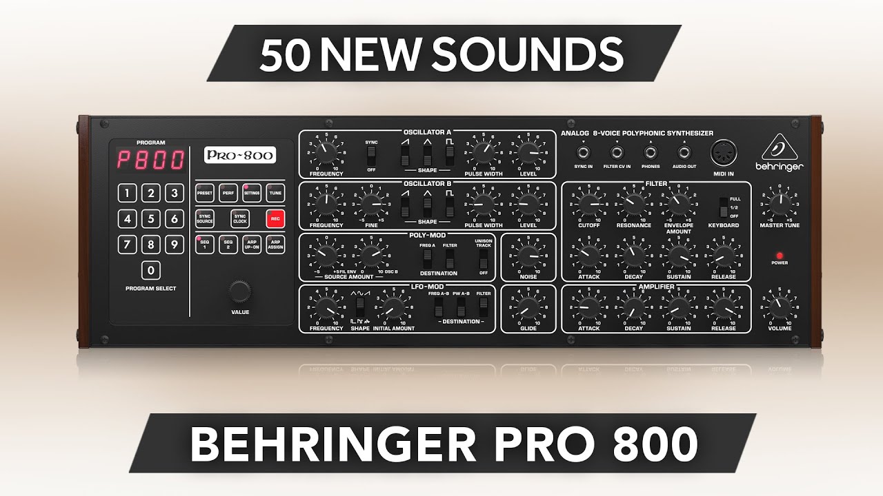 BEHRINGER PRO-800 ♫ 50 Custom Presets Organica Sound Library - YouTube