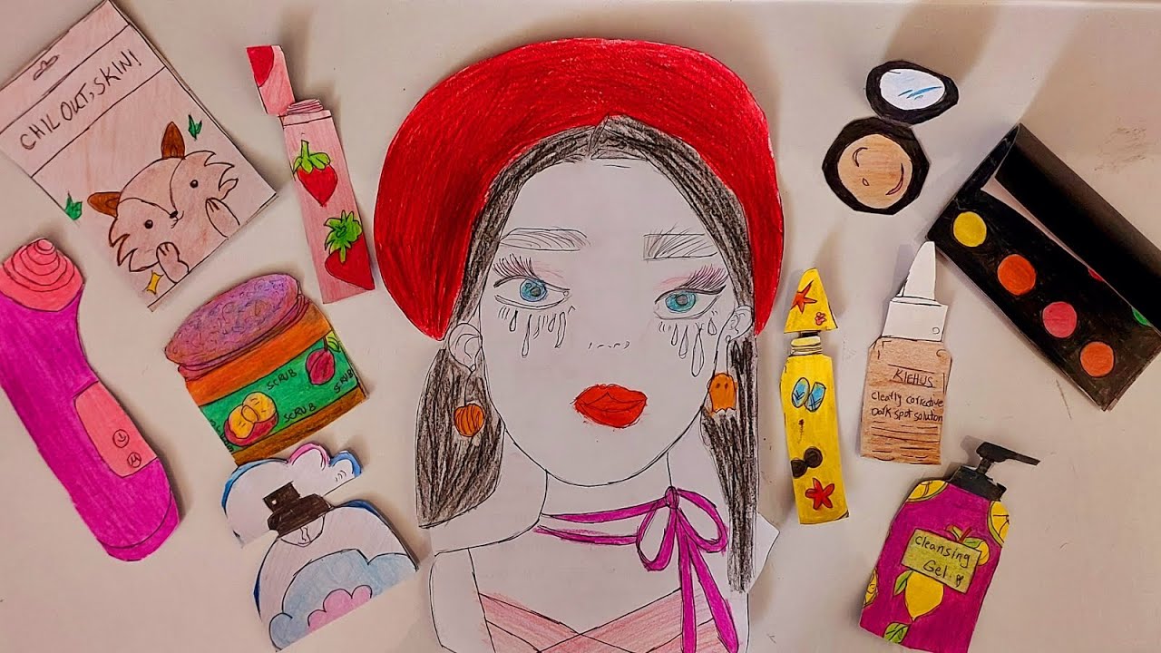 [💸Paperdiy💸] ASMR Make up with PAPER COSMETICS 💄 💗 - YouTube