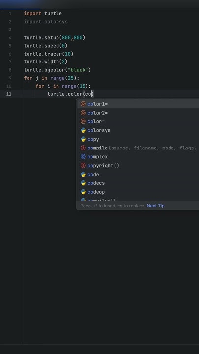 Turtle Design Using python | PyCharm Project | - YouTube