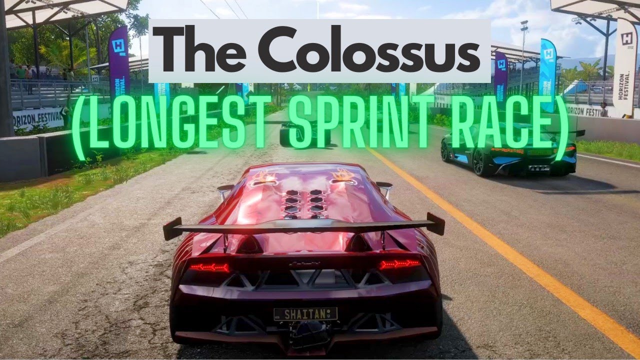 The Colossus (Longest Sprint Race) In Lamborghini Sesto Elemento - YouTube