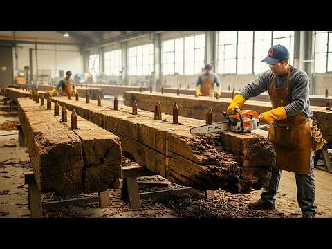 You'll Go Crazy If: Turning Old Train Sleeper Difficult Wood High-Value Epoxy Design Table