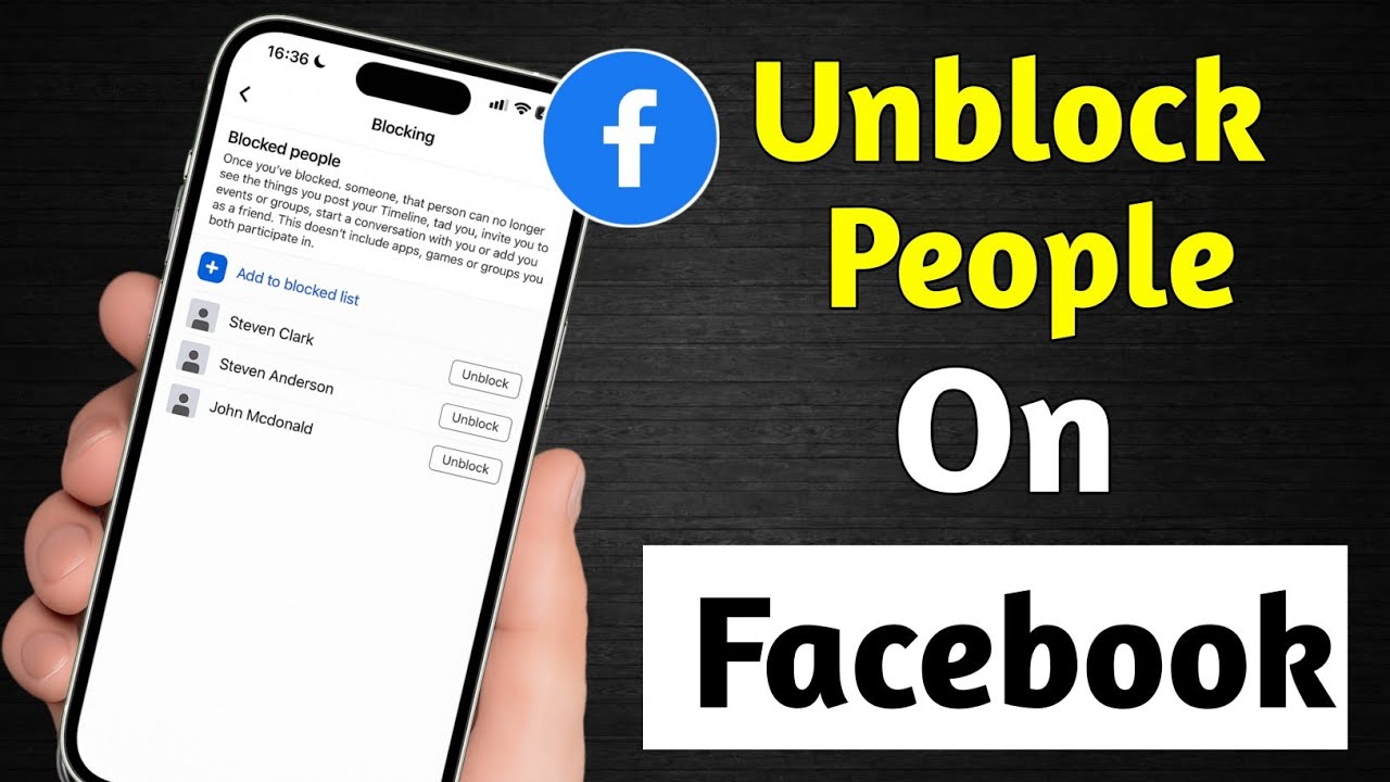 How To Unblock People On Facebook - YouTube