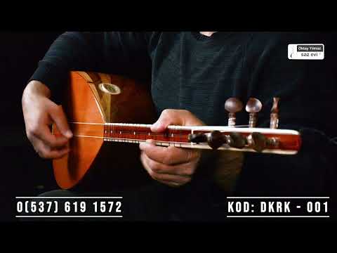 DKRK 001 D Seri Kısa Sap Karaağaç Ağacı Bağlama