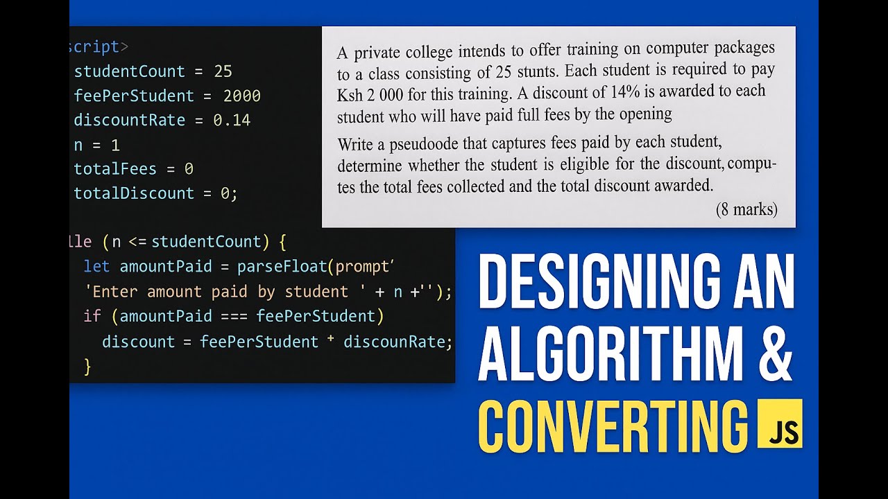 How to Design an Algorithm and Convert It to Code (JavaScript Example ...