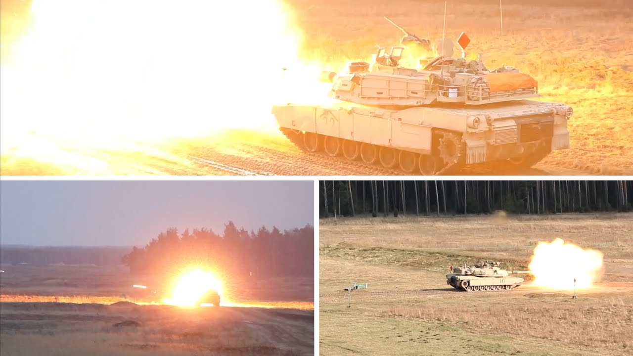 Watch U.S. Soldiers Engage Target with M1A2 Abrams Tanks in Poland ...