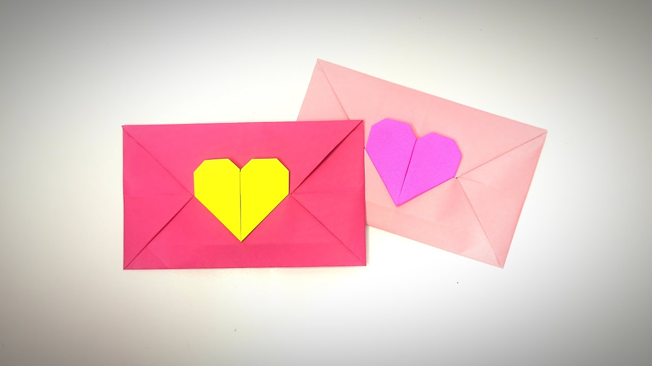 origami envelope easy with heart variations for your love letter | diy ...