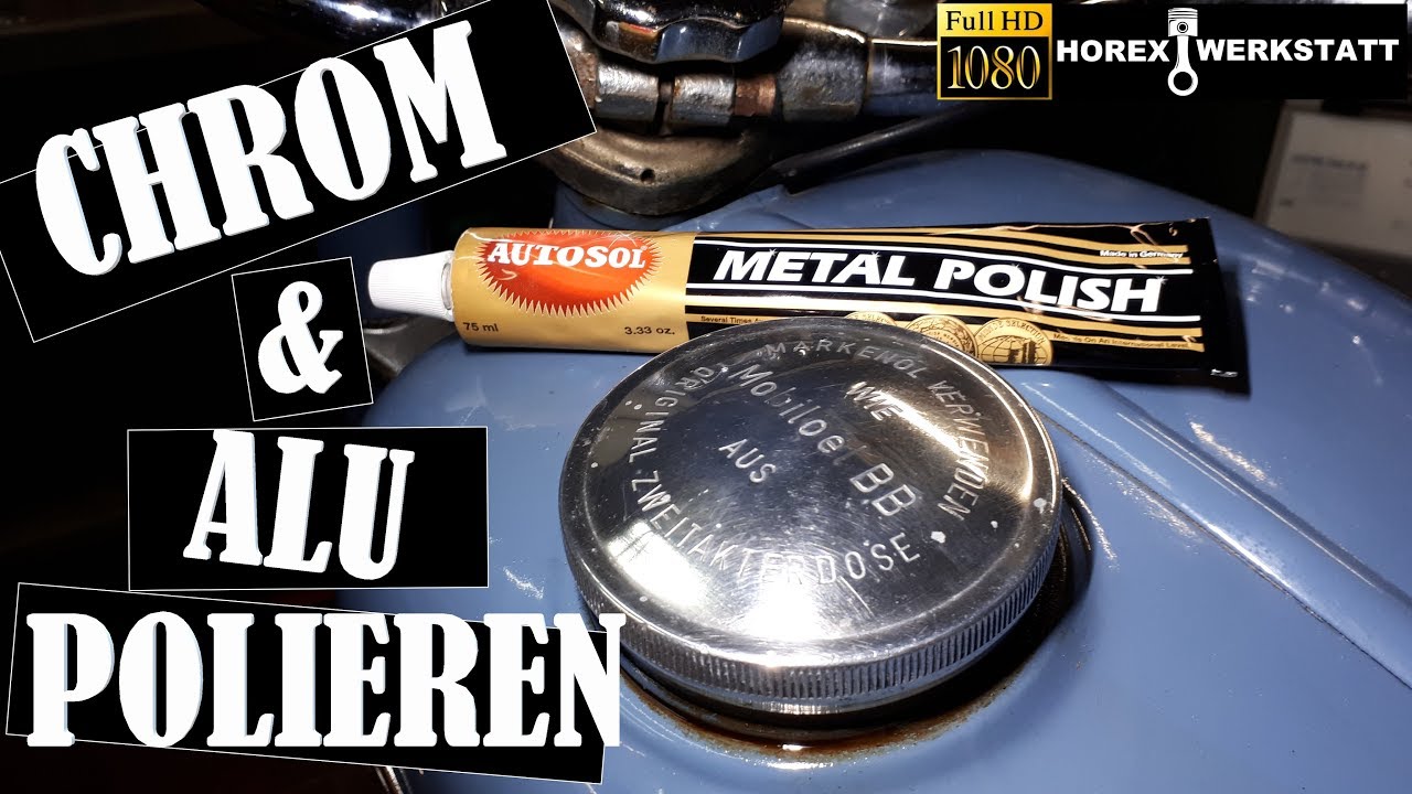 Chrom Polieren | Aluminium Polieren | Tankdeckel mit Polierpaste ...