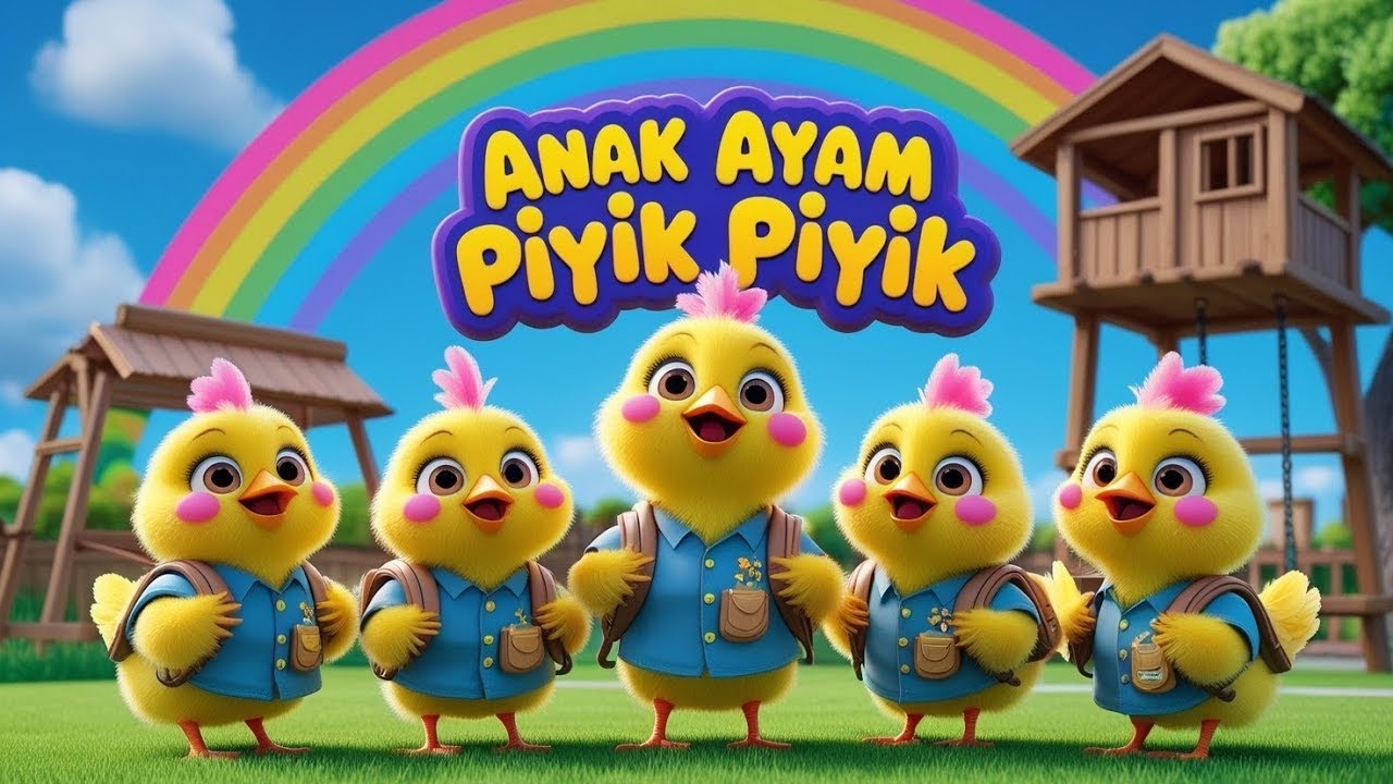 ANAK AYAM PIYIK PIYIK | 5 BEBEK KECIL BERMAIN | CIT CIT CUIT | SUARA HEWAN | GugGug Kids - YouTube