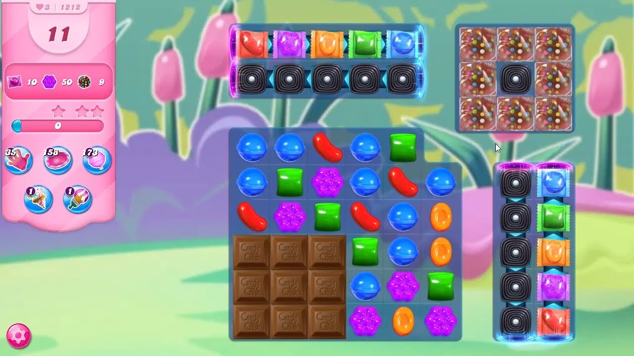 Candy Crush Saga Level 1212 NO BOOSTERS - YouTube