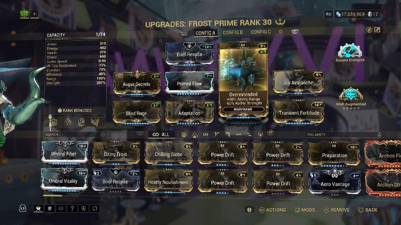 Warframe-FROST PRIME BUILD - YouTube