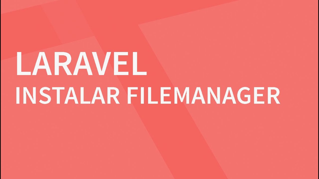 Filemanager Para Laravel Youtube