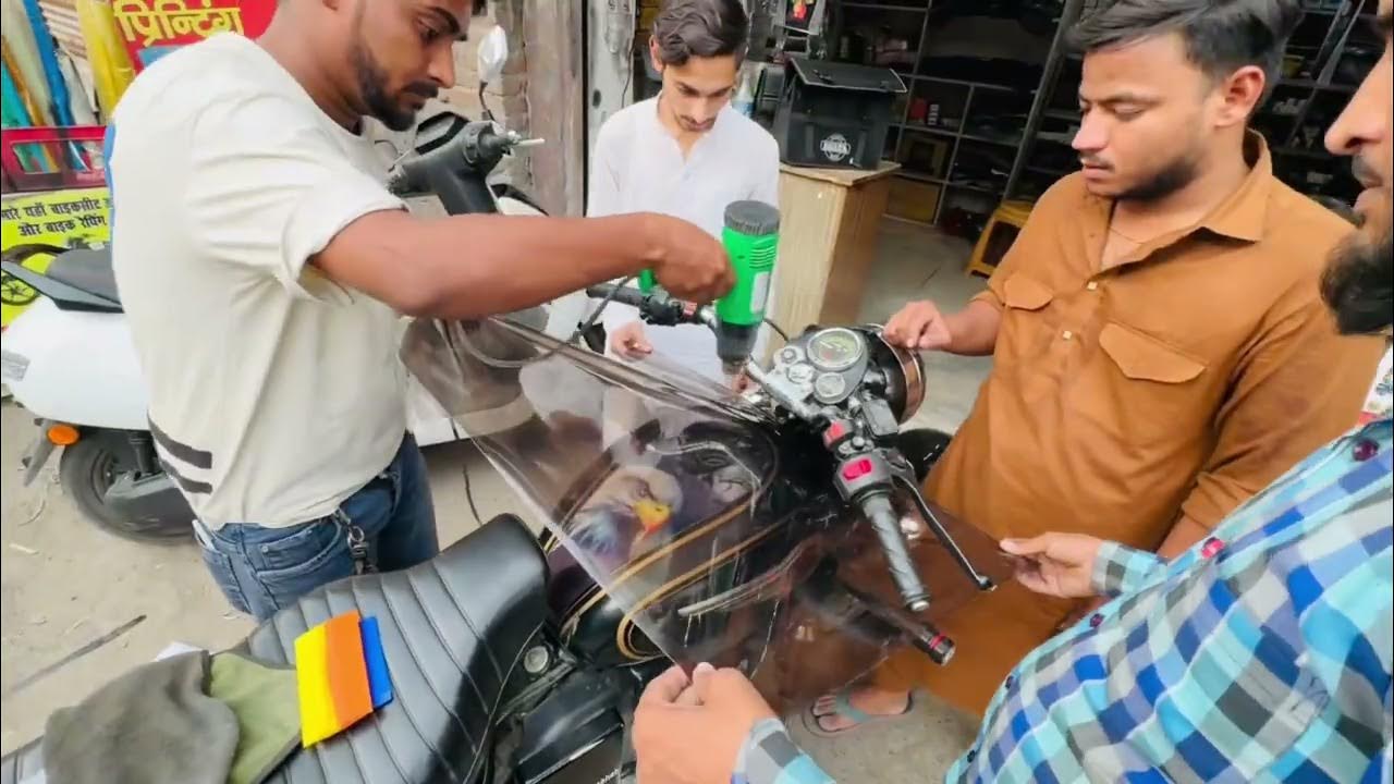 Bullet Lamination Smoke Black 😱 Bullet Modification | Bullet 350 Lamination 🦅 - YouTube