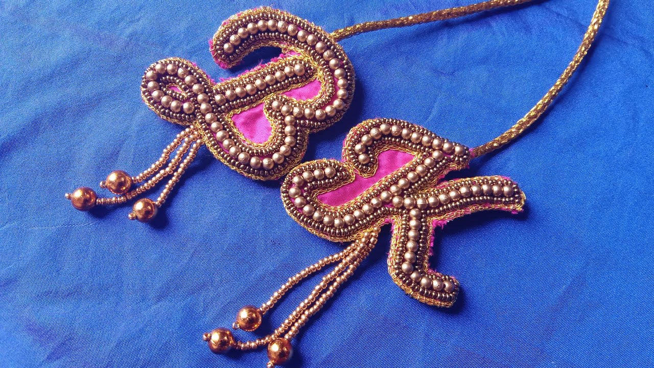 aari work alphabet tassel/lakhan making #aariwork #aaritassels # ...