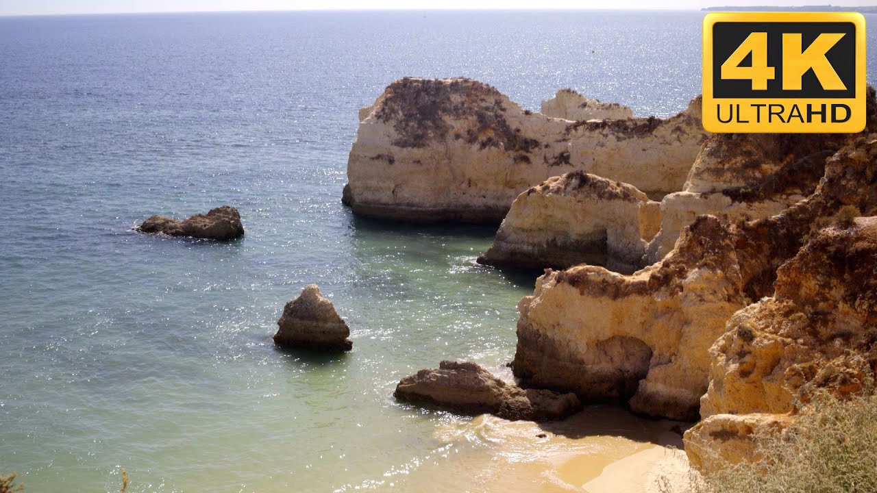 Paradise Beach from Cliffs 4K Relaxation Video - YouTube
