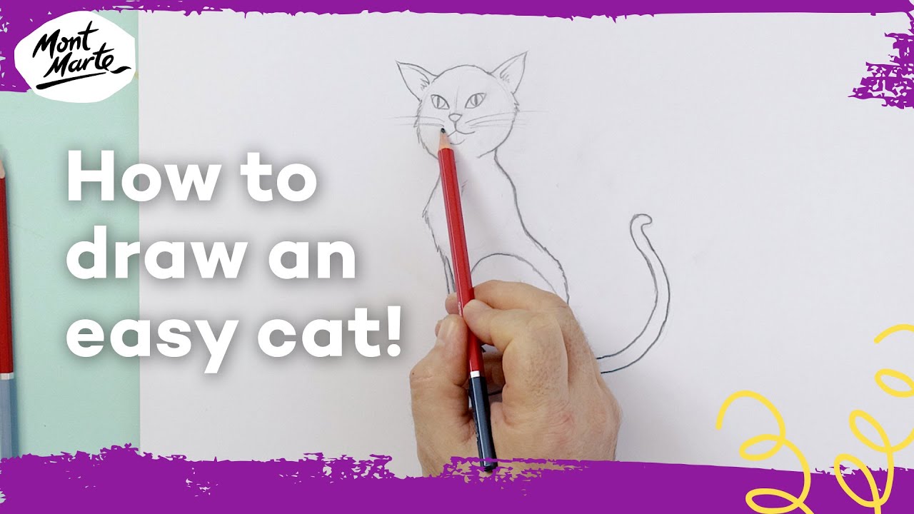 How to draw a cat - YouTube